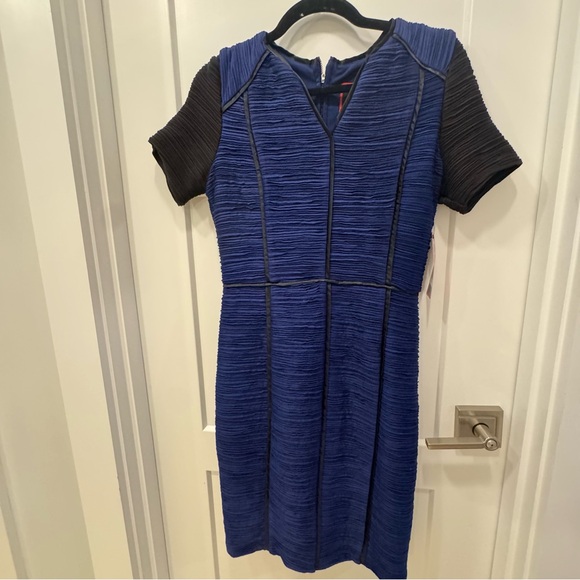 SHAN | Dresses | Shani Blue And Black Sheath Dress | Poshmark